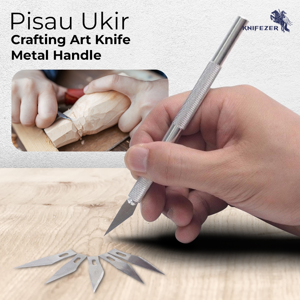 Jual Alat Pisau Ukir Seni Hobby Crafting Art Knife Aluminium Handle ...