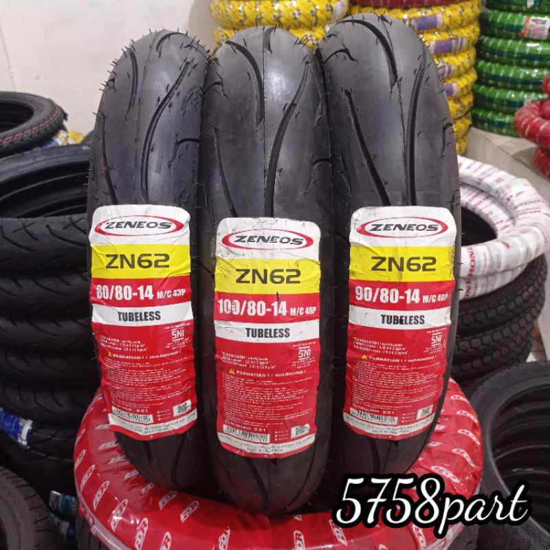 Jual BAN ZENEOS ZN62 80/80-14, 90/80-14, 100/80-14 ORIGINAL 100% (free ...