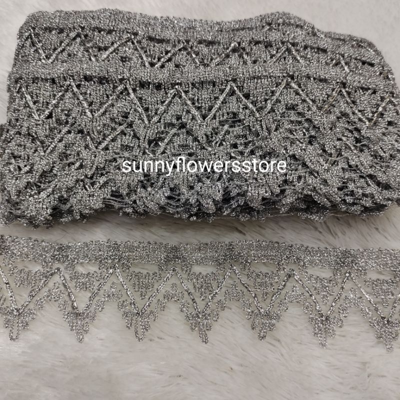 Jual RENDA GOLD MOTIF 1754 LEBAR 4,5 CM ISI 17 YARD | Shopee Indonesia