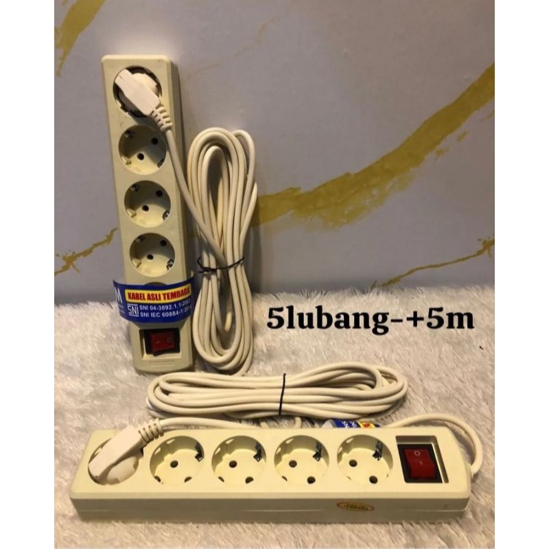 Jual Colokan listrik 5 lubang / stop kontak 5 meter | Shopee Indonesia