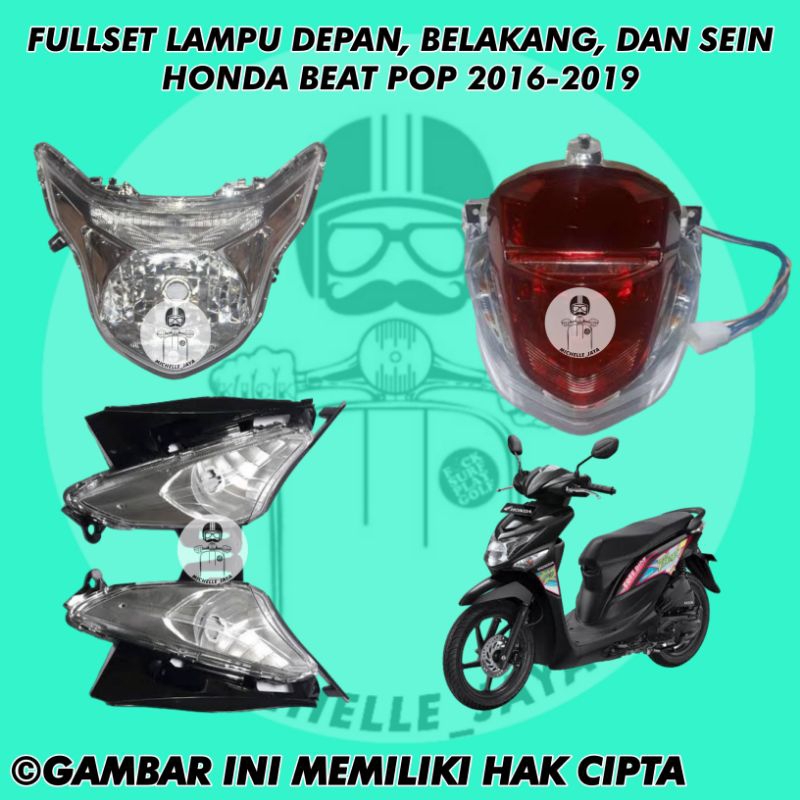 Jual reflektor lampu depan belakang dan sein Honda beat POP tahun 2014 ...