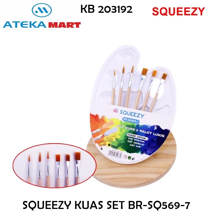 Jual [SET] ART SET PALETTE DAN KUAS BR-SQ569-7 BR-SQ570-7 | Shopee ...