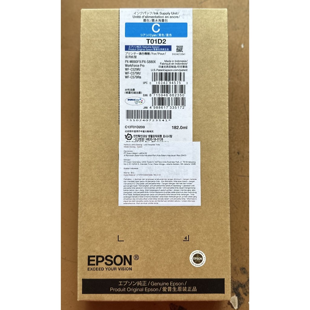 Jual Tinta Epson T01D200 T01D300 T01D400 Colour Large - Tinta Printer ...