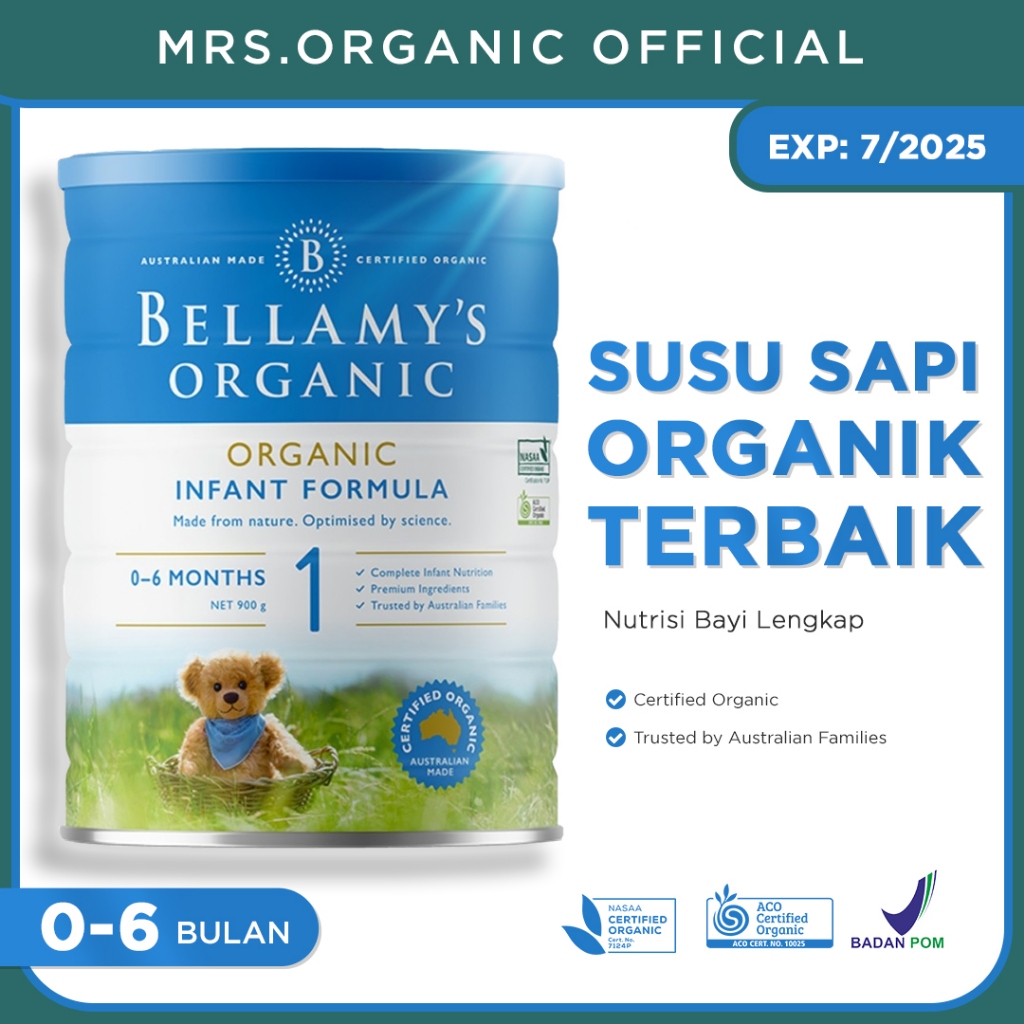 Jual BELLAMYS ORGANIC STEP 1 INFANT FORMULA(0-6 bulan) susu bayi baru ...