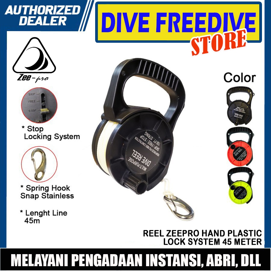 Jual Dive Reel Zeepro Scuba Diving Dive Reel SMB Sausage Hand Plastic ...