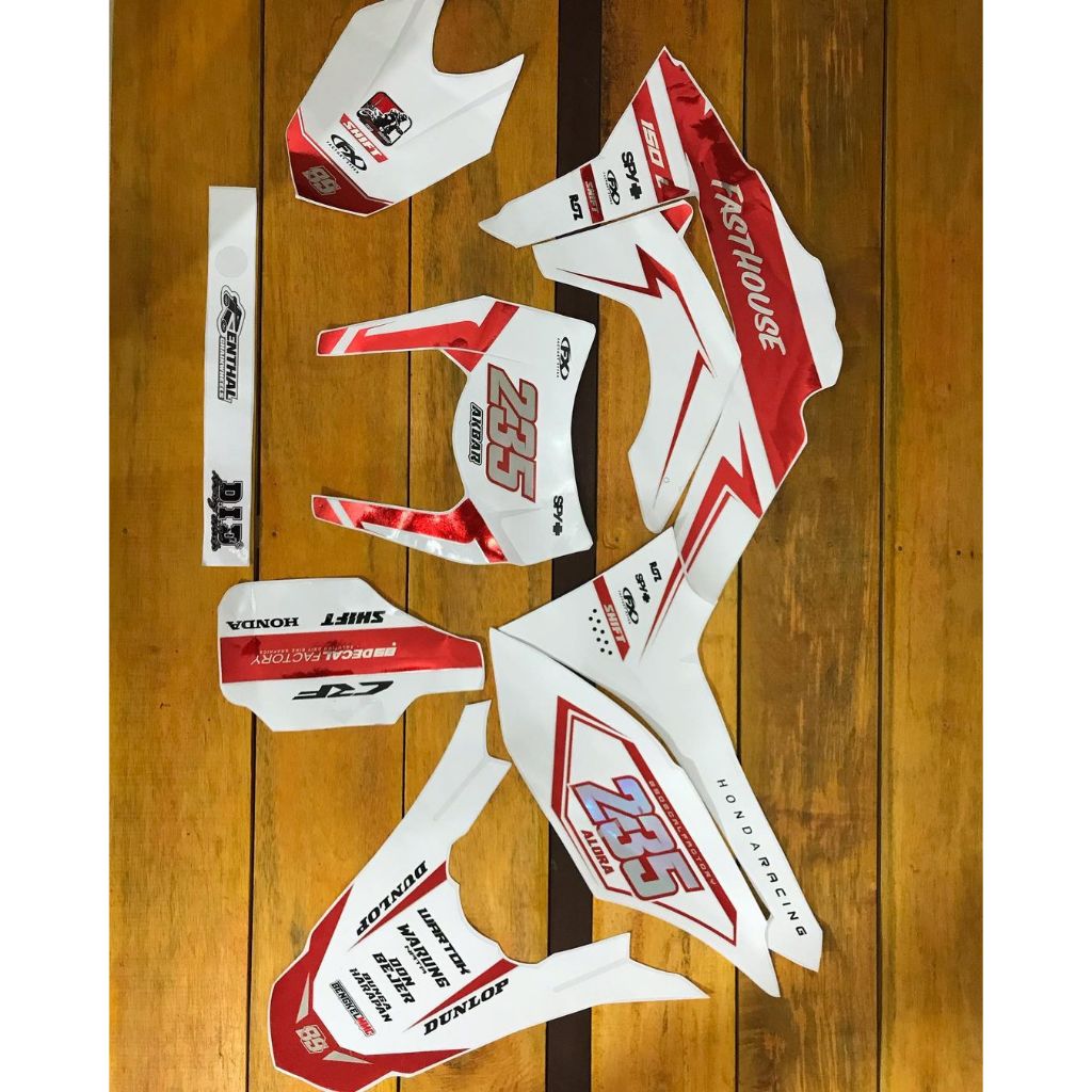 Jual DECAL CRF KLX/GORDON / D'TRACKER /(BISA RUBAH NAMA,NO,WARNA ...
