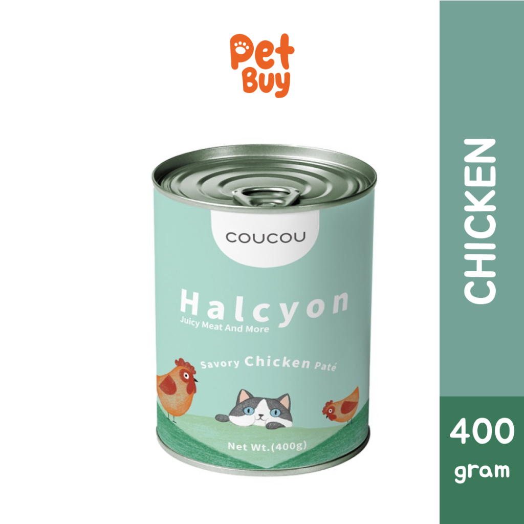 Jual Coucou Can Kaleng Adult Cat Halcyon Chicken 400 gr | Shopee Indonesia