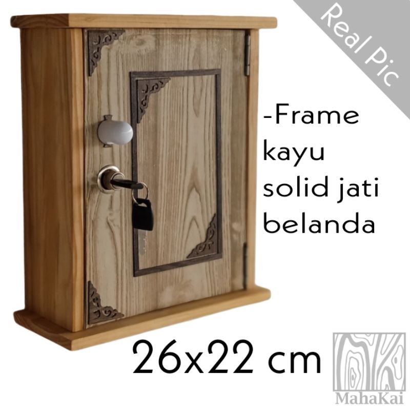 Jual Kotak saran motif kayu kunci wood box amal tempel dinding masjid ...