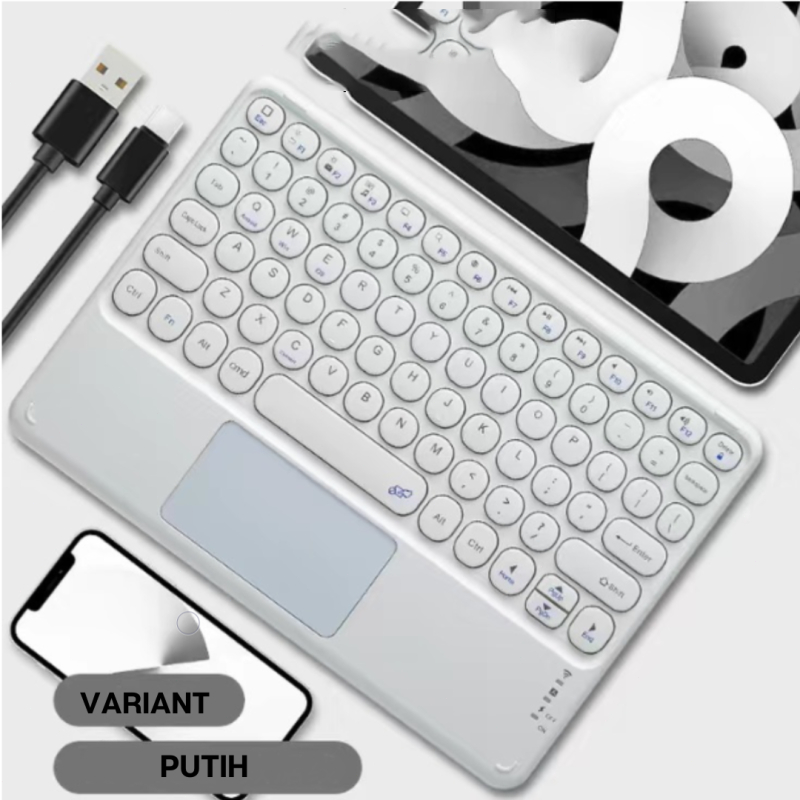 Jual 10 Inch 3 in 1 Wireless Bluetooth Keyboard Mouse Set Lightweight ...