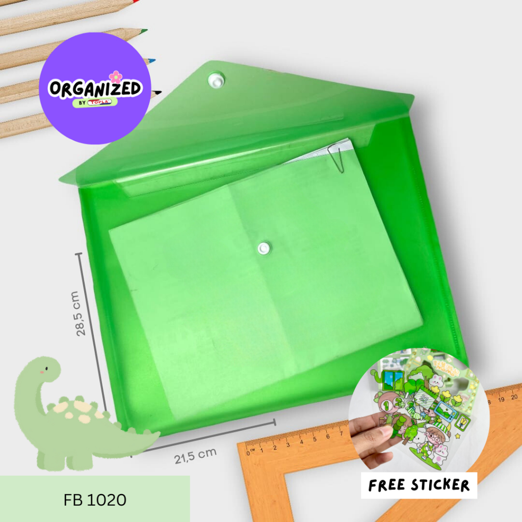 Jual File bag 1020 mini map file kancing kertas berkas kantoran ukuran ...