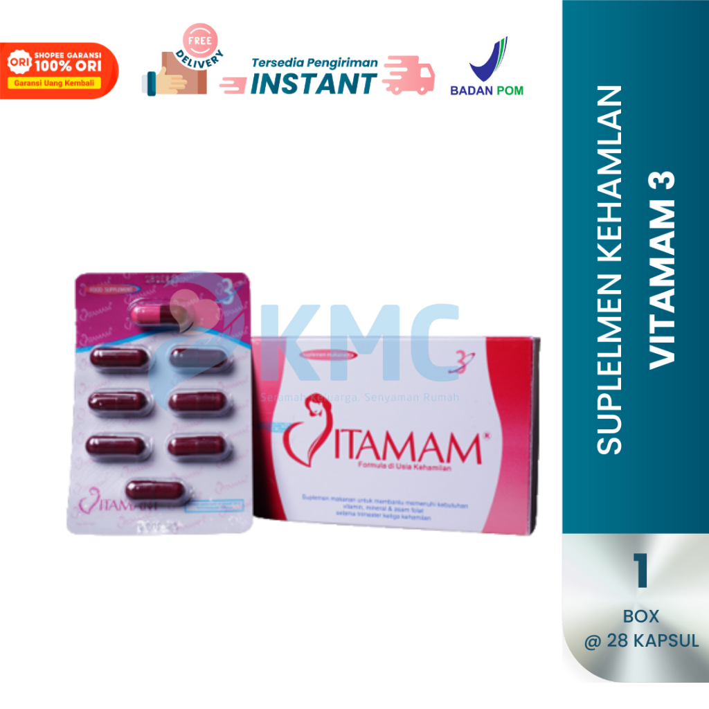 Jual Vitamam 3 Box Isi 28 Kapsul Vitamin Ibu Hamil Trimester 3 | Shopee ...