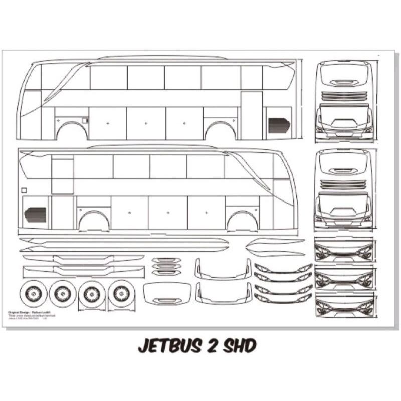 Jual Pola Miniatur Bus Skala 1:30 dan 1:20 + Cetak ( Jetbus HD/Jetbus 2 ...