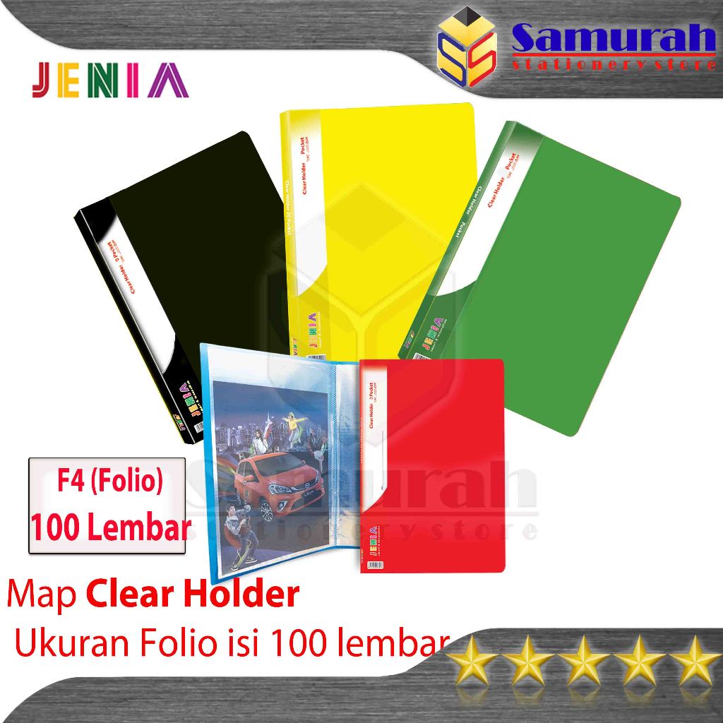 Jual Map Clear Holder 100 Pocket Polos Folio Jenia / Album Plastik isi ...