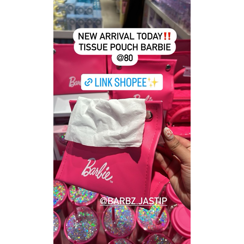 Jual JASTIP MINISO X BARBIE / TEMPAT TISSUE BARBIE / TISSUE POUCH ...