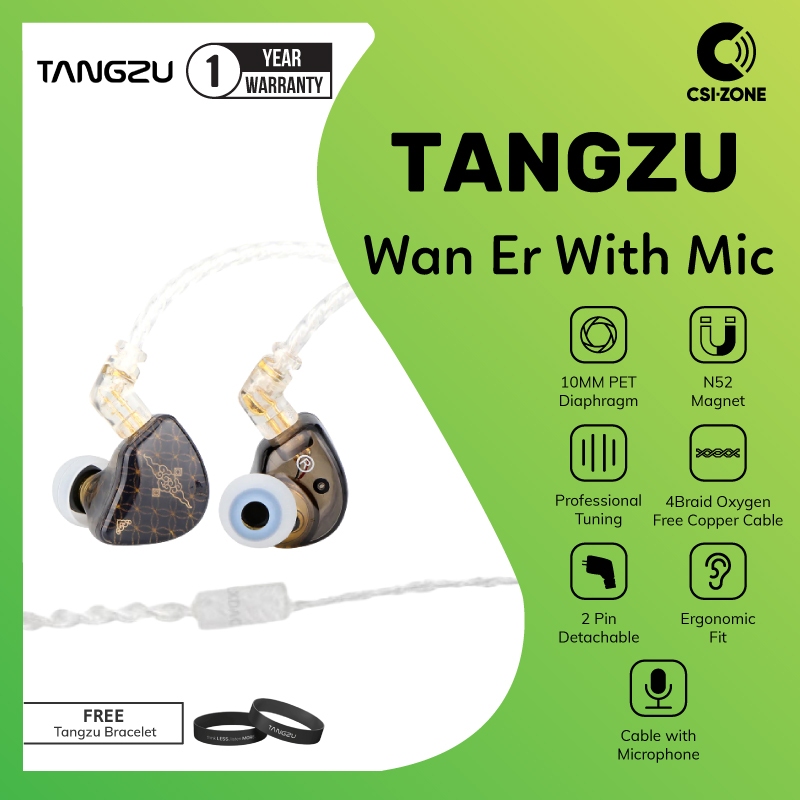 Jual Tangzu Wan Er / WanEr SG 10MM PET Diaphragm HiFi In Ear Earphone ...