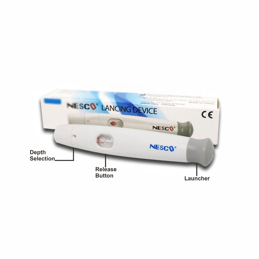 Jual Lancing Lancet Pen Pena Pulpen Nesco Lancet Device Jarum Pena Alat ...