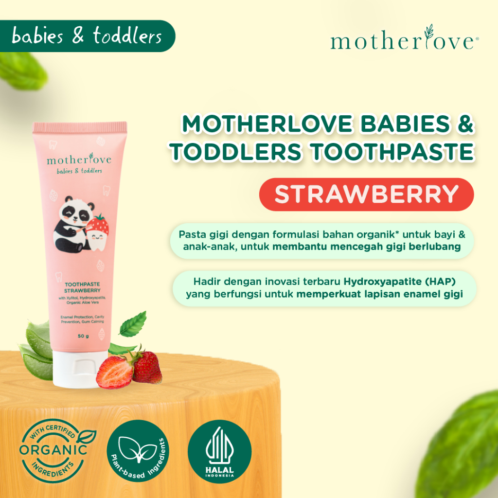 Jual Motherlove Babies & Toddlers Toothpaste Strawberry 50g - Pasta ...