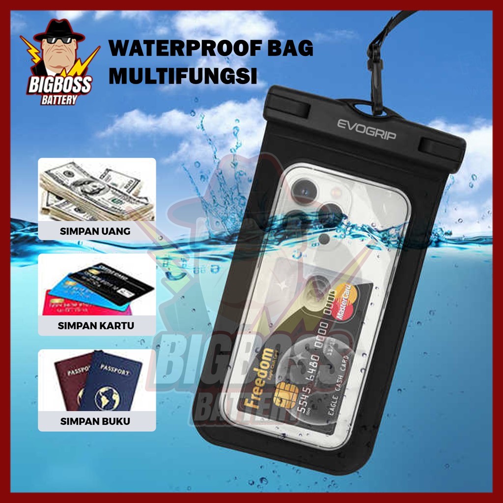Jual Waterproof case bag hp EVOGRIP WB10 kantong pelindung hp anti air ...