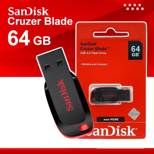 Jual Sandisk Flashdisk 64GB Cruzer Blade CZ50 Usb Flash Disk 64 GB | Shopee Indonesia