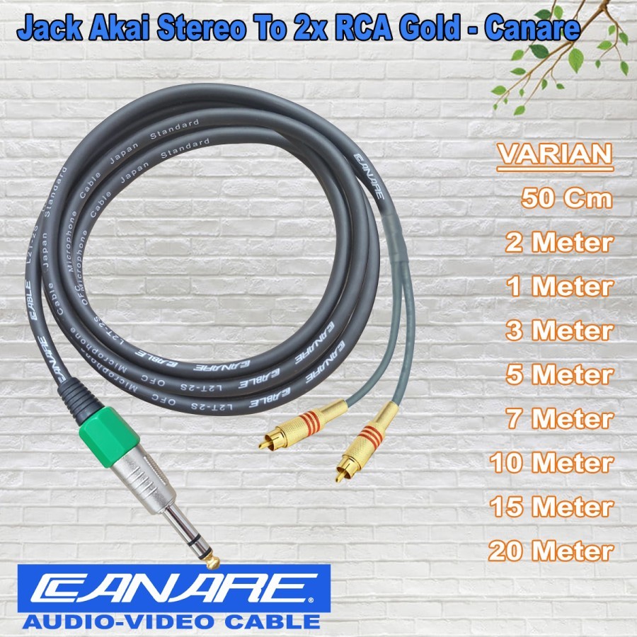 Jual Kabel Audio/ Kabel In Out Mixer Akai Stereo To 2x RCA Gold - Canare - 1 METER | Shopee ...