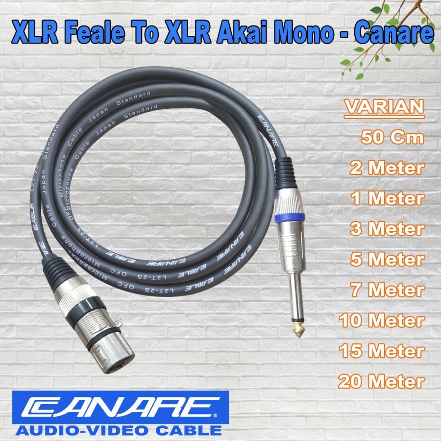 Jual Kabel Mic/ Kabel In Out Mixer XLR Female To Akai Mono 1 METER ...