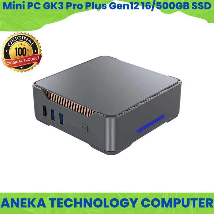 Jual Mini PC GK3 Pro Plus Gen12 16/500GB SSD WiFi HDMI VGA Windows 11 ...