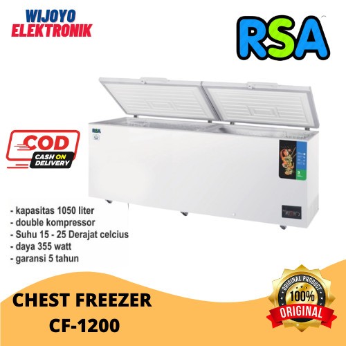 Jual Chest Freezer RSA CF 1200 Freezer Box | Shopee Indonesia