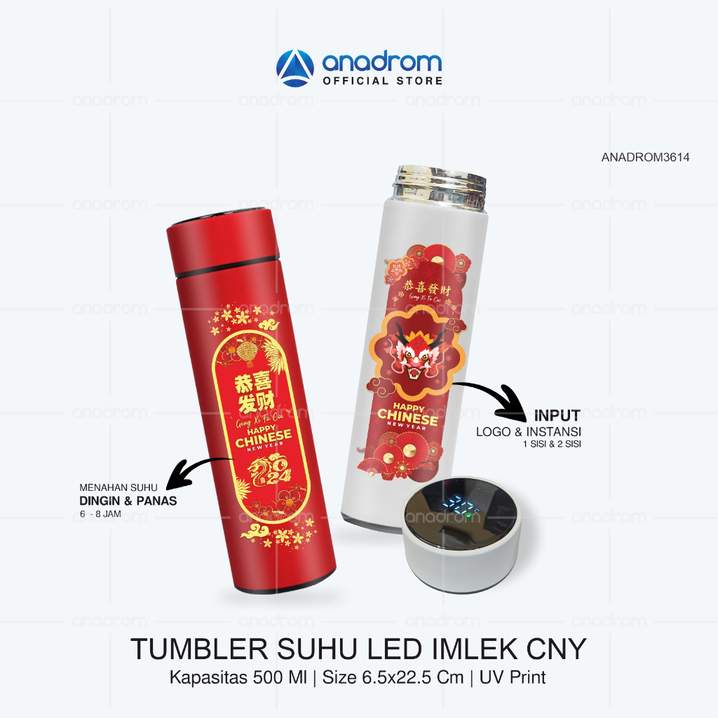 Jual Tumbler Imlek CNY Year Of the Dragon | Tumblr Botol Hadiah Imlek ...