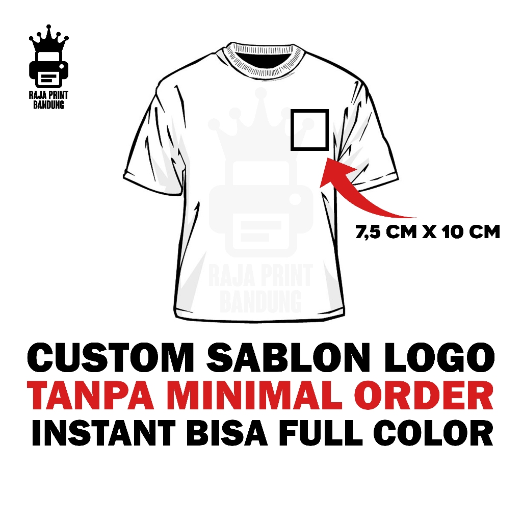 Jual DTF Sablon LOGO A7 Satuan Custom Sablon Sticker Tinggal Setrika Di ...
