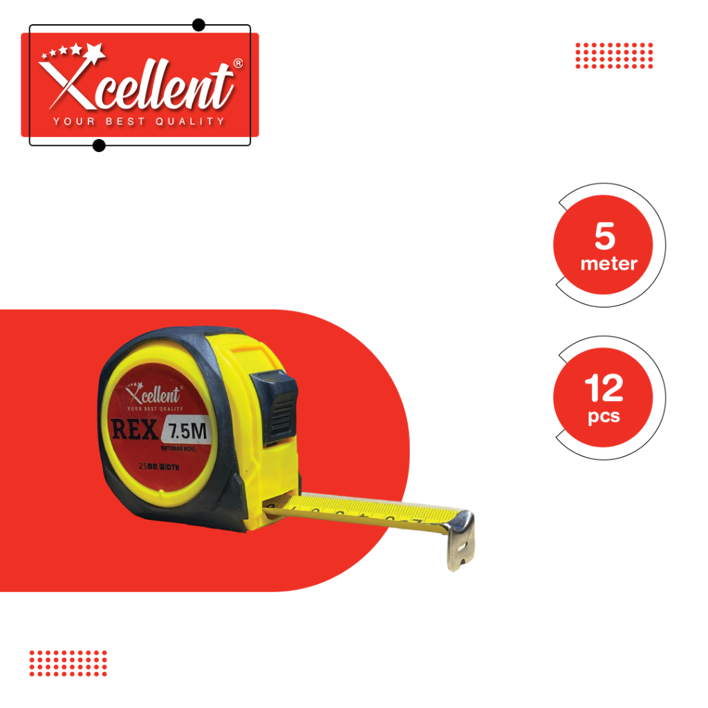Jual Meteran Karet / Meteran Tukang / Meteran roll - 5 Meter | Shopee ...
