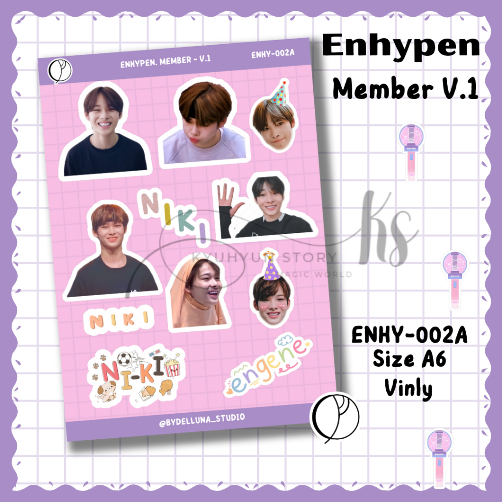 Jual Stiker Kpop Enhypen Niki Member Anime Chibi Lucu Boy Grup Sticker ...