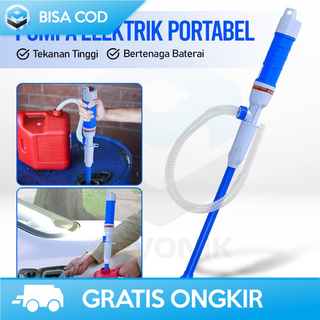 Jual ALAT POMPA AIR MINYAK BENSIN OTOMATIS PORTABLE TRANSFER HAND PUMP ...