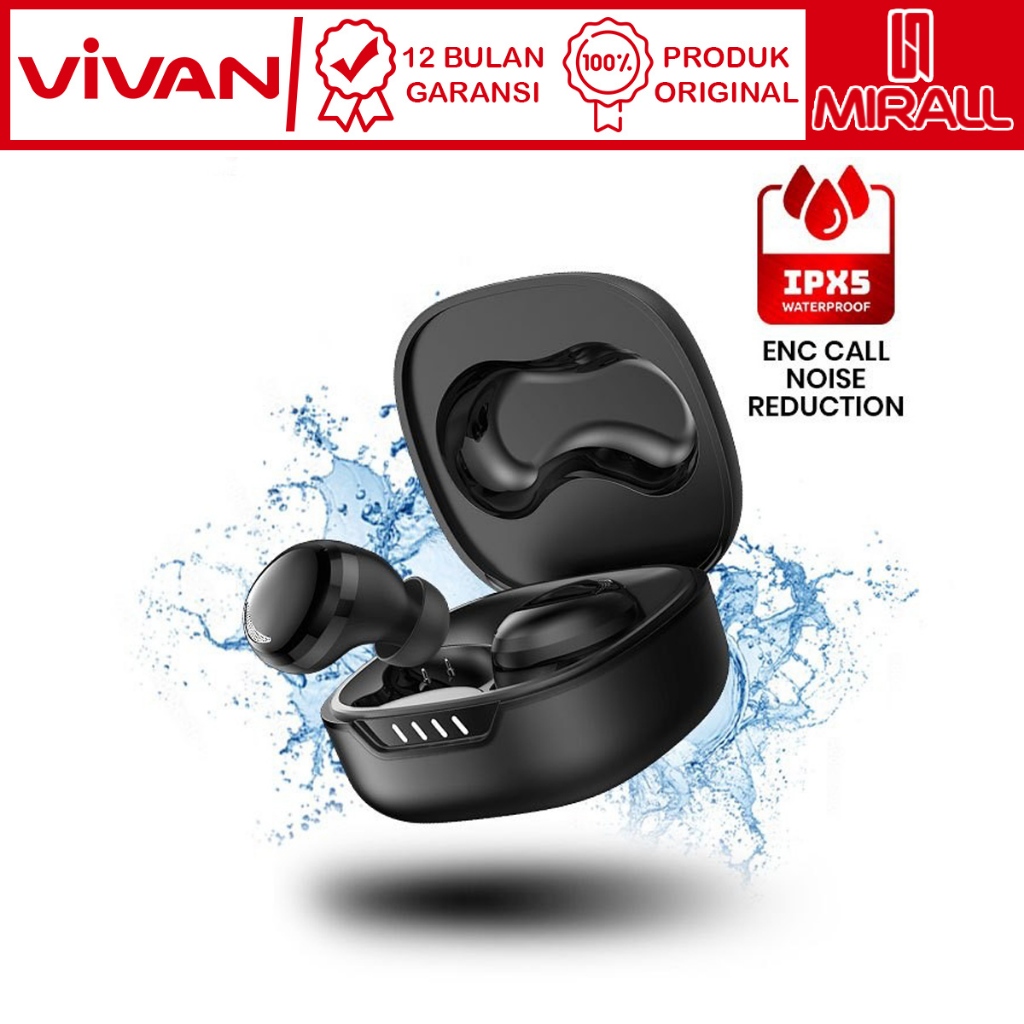 Jual VIVAN TWS LIFE 100 Upgraded Bluetooth 5.3 ENC Earbuds Earphone ...