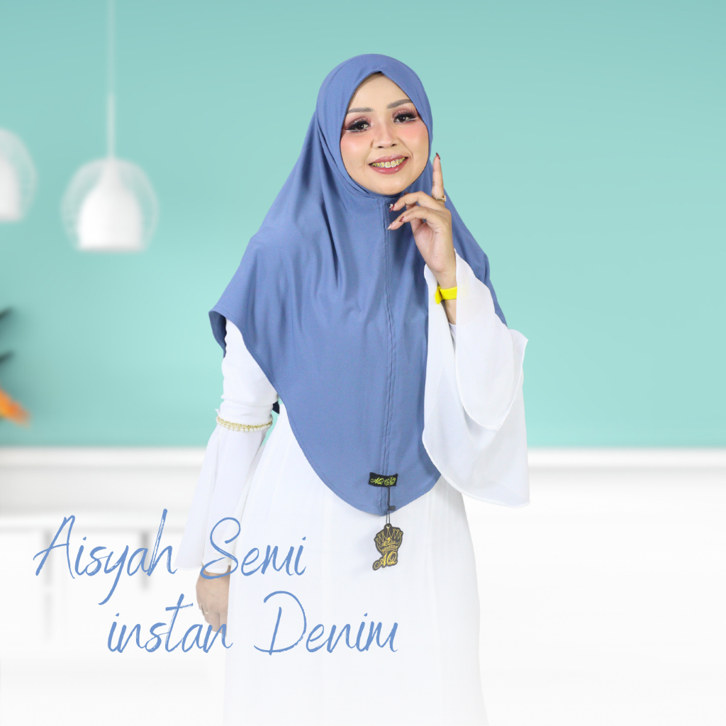 Jual ALQIA - HIJAB AISYAH SEMI // Daily Bergo Hijab Instan Pad Dagu Malay AlQia Hijab | Shopee ...