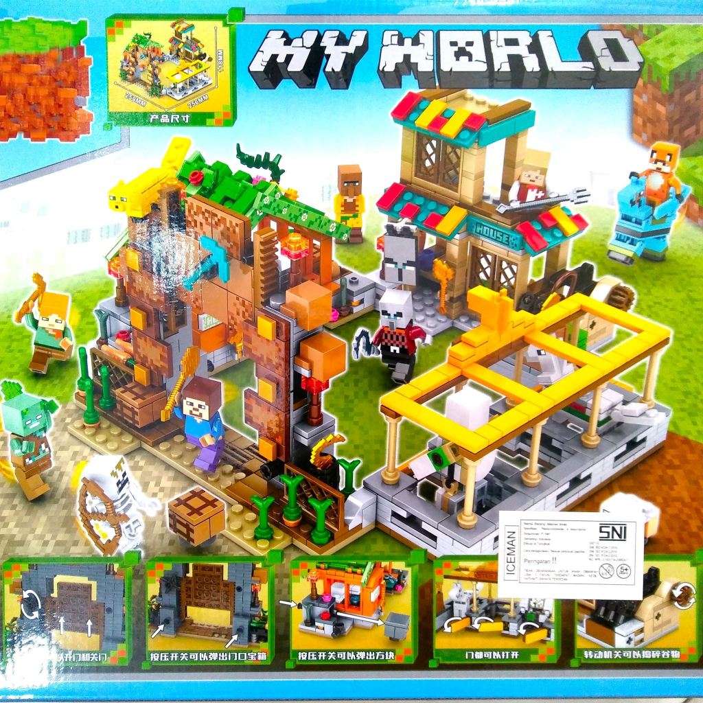 Jual MAINAN BLOCK MINECRAFT MY WORLD CRAFT BRICK BLOK SUSUN BALOK ...