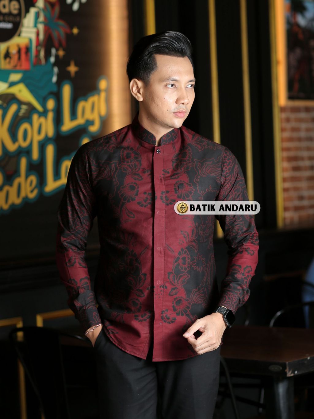 Jual Batik Andaru Motif Koko Hawari Koko Batik Pria Lengan Panjang ...