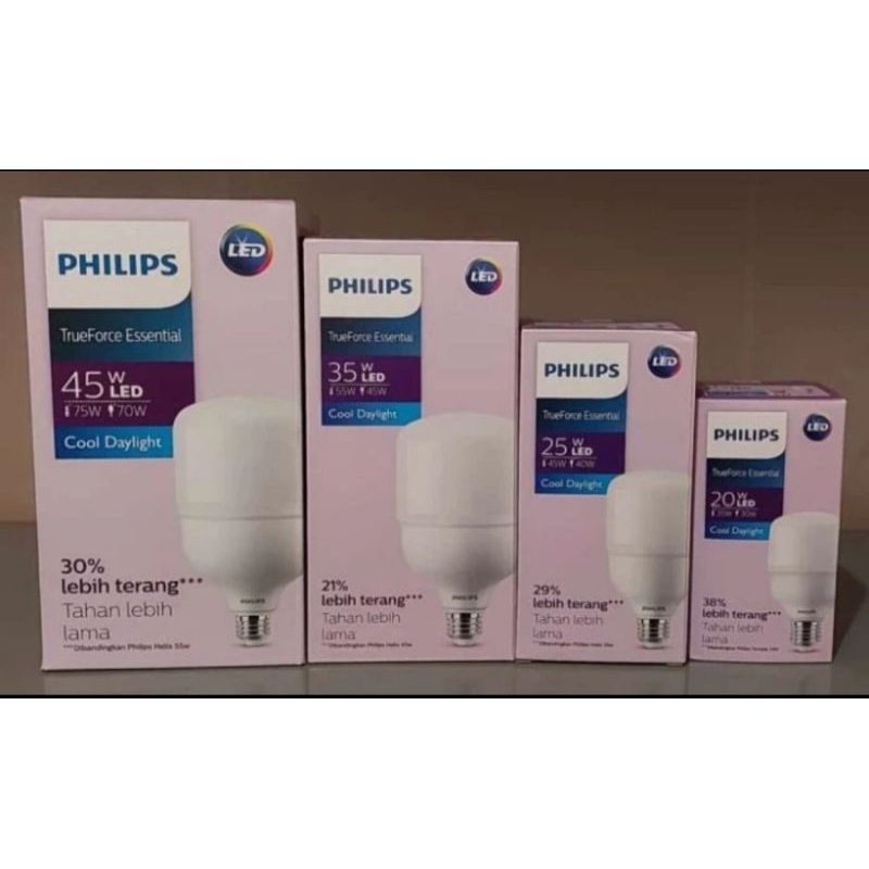 Jual Lampu LED Philips Tforce Trueforce Ess 18W 20W 22W 25W 35W 45W WATT Putih CDL E27 TForce ...