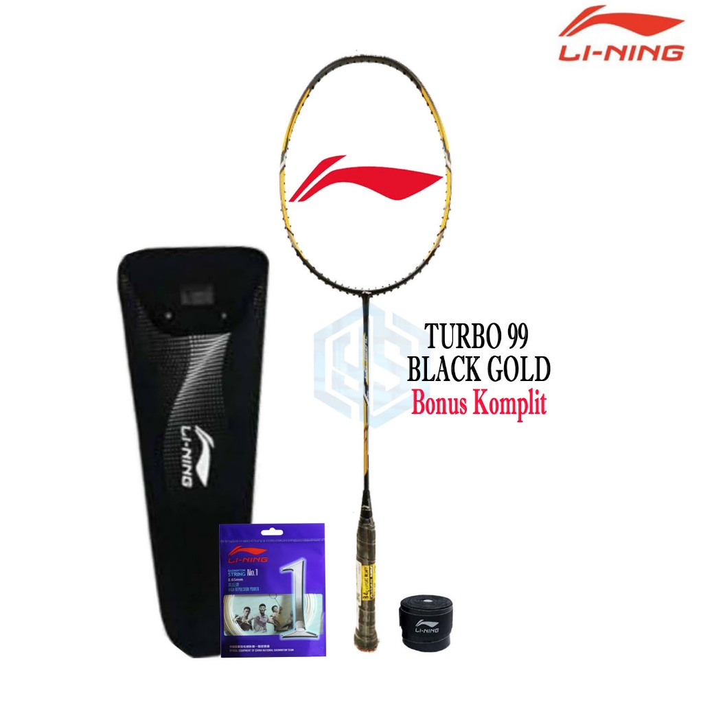 Jual Raket Badminton Lining Turbo 99 Bonus Komplit Raket Lining ...