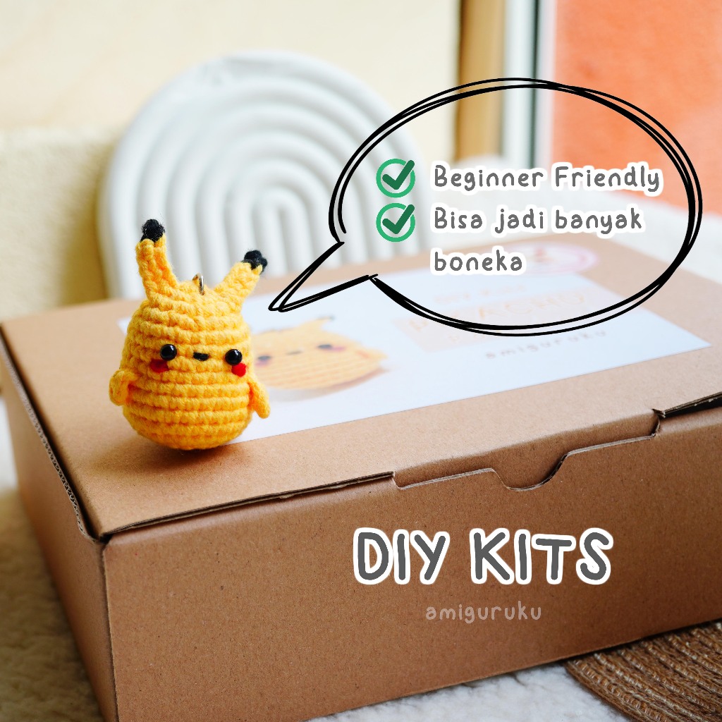 Jual Paket Rajut Pemula DIY Kits Amigurumi Boneka Rajut - Amiballs ...