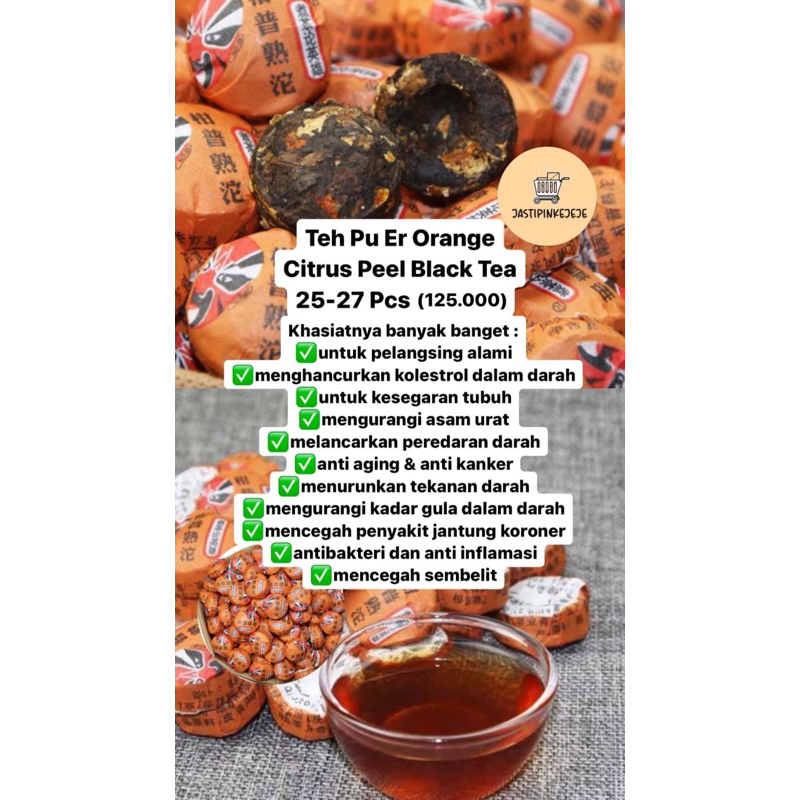 Jual ORANGE PU ER TEA TEH DIET VIRAL READY STOCK BARU | Shopee Indonesia