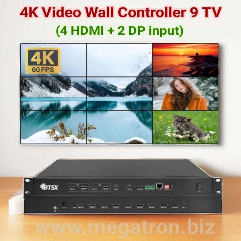 Jual 4K Video Wall Controller 9 TV (4 HDMI + 2 DP input) - Bisa Atur ...