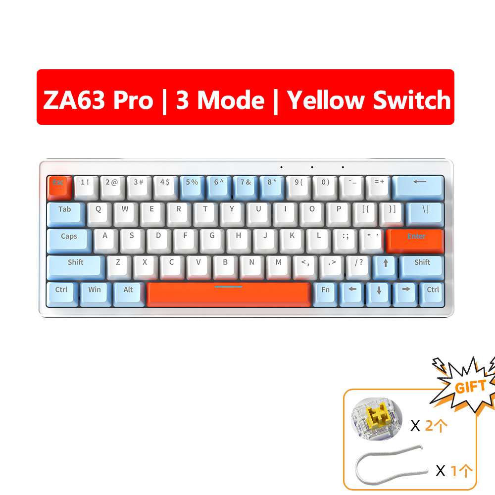 Jual ZIFRIEND T62 63Keys Mechanical Keyboard Mekanis Wired Kabel Mini Gaming Keyboard 3 Pin ...