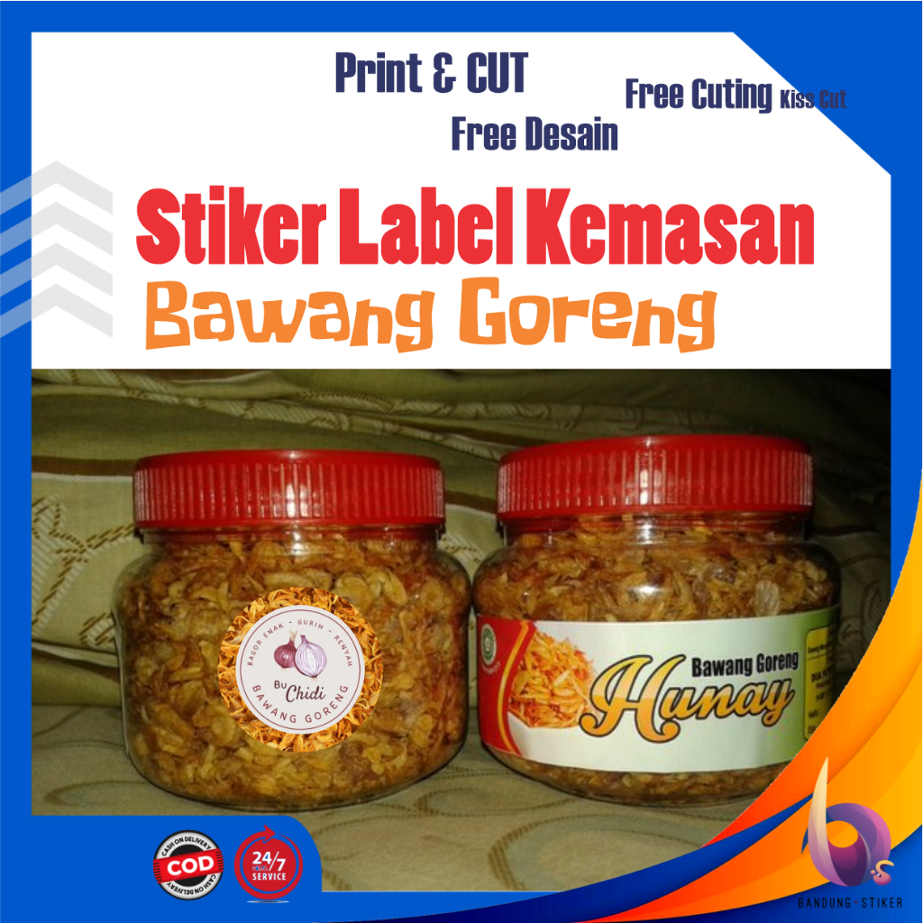 Jual Bandung Stiker Print Sticker Label Kemasan Bawang Goreng Free ...