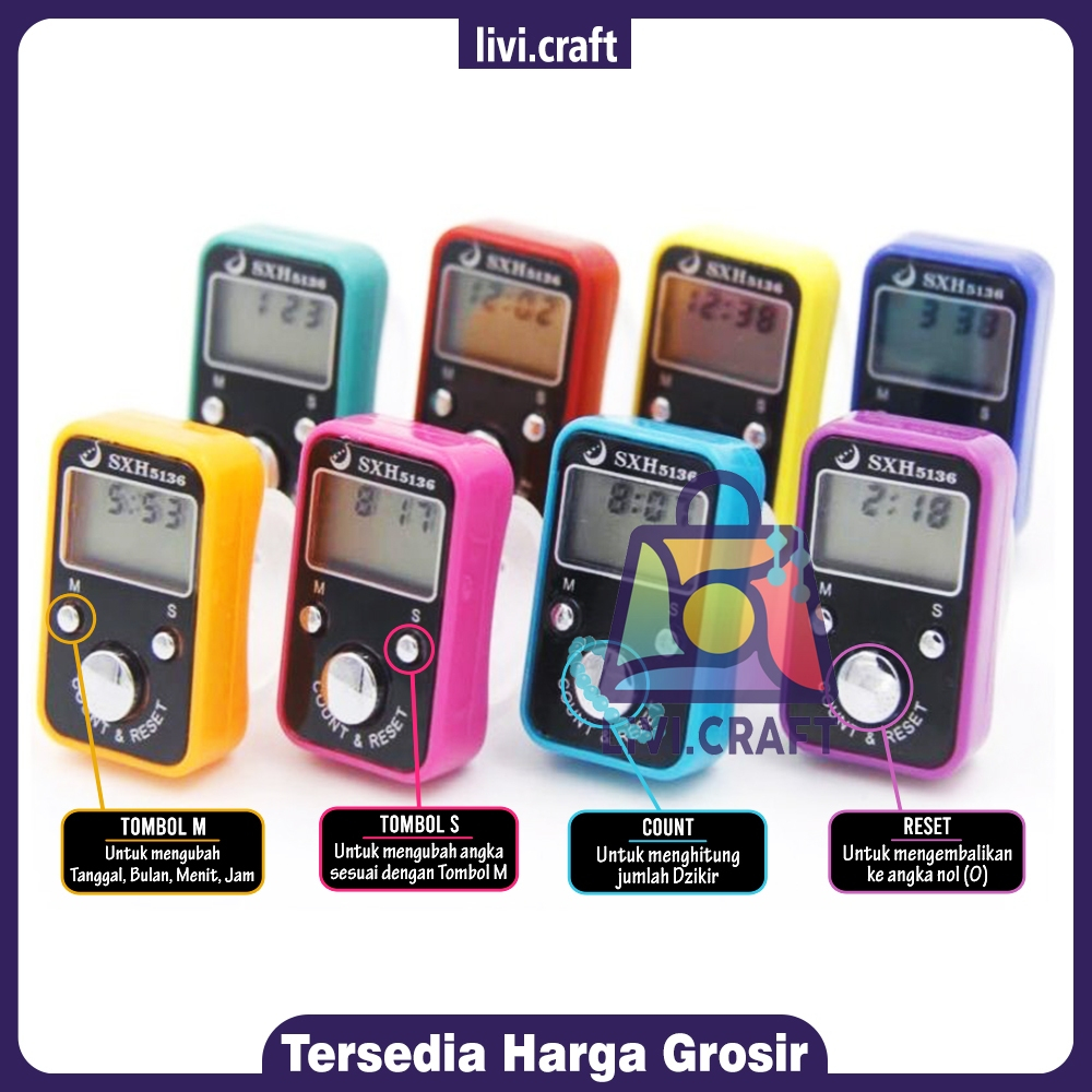 Jual Tasbih Digital Mini Tanggal +Tasbih Mini Electric Tanggal + JAM ...