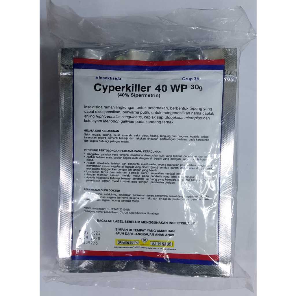 Jual CYPERKILLER 40 WP ISI 5 BUNGKUS/OBAT PEMBASMI HAMA SERANGGA/OBAT ...