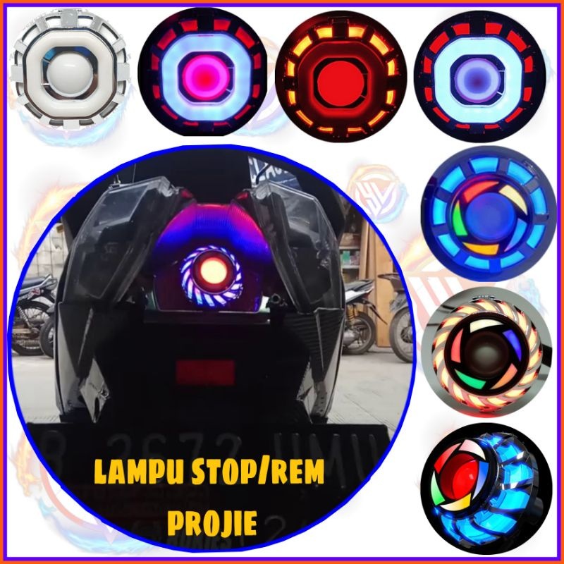 Jual Lampu Stop Projie Lampu Stop Rem Belakang Projie Rainbow Lampu Rem ...