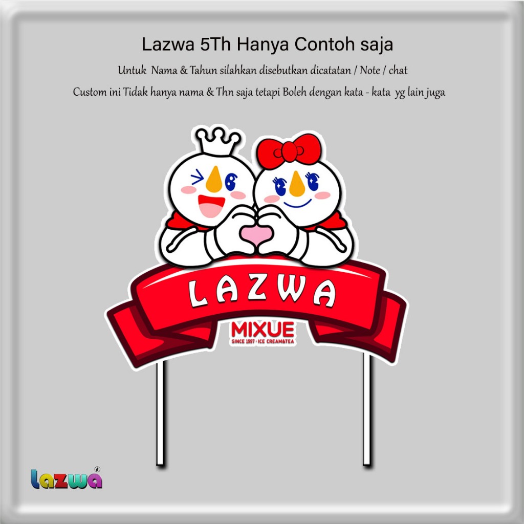 Jual Topper cake Custom Karakter Pororo | mixue | barbie | spiderman ...
