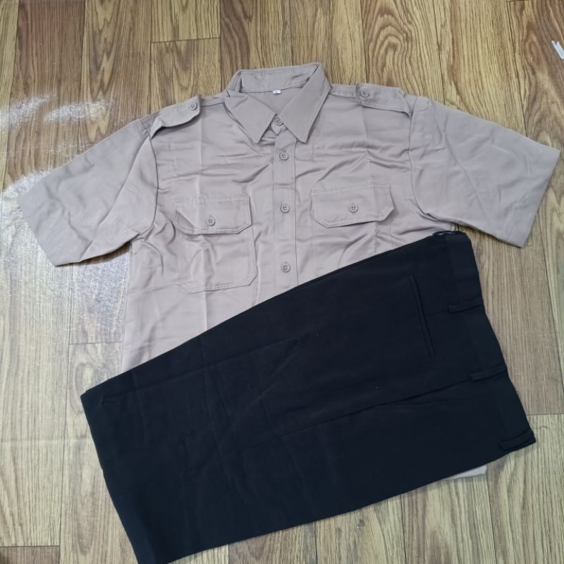 Jual Seragam PDH Coklat Jatah Polri / Seragam PDH Coklat | Shopee Indonesia