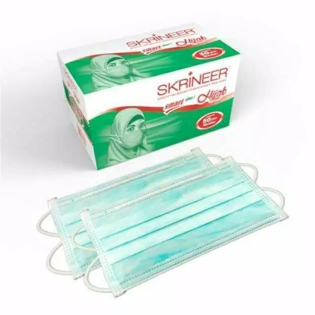 Jual Masker Medis 3ply 50pcs Skrineer Earloop izin Kemenkes HIJAB ...