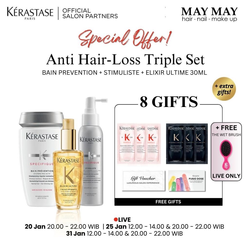 Jual Kerastase Anti Hair Loss Triple Care - Rambut Rontok | Shopee ...